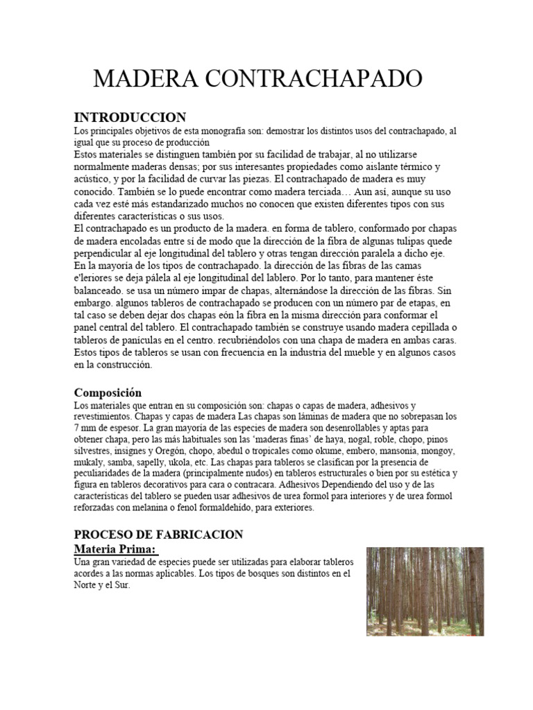 Madera Contrachapado | PDF