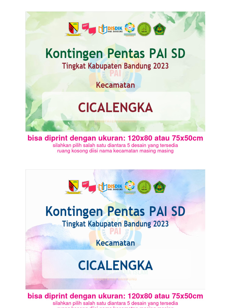 Banner Identitas Mobil Kontingen Kecamatan 5 Desain | PDF
