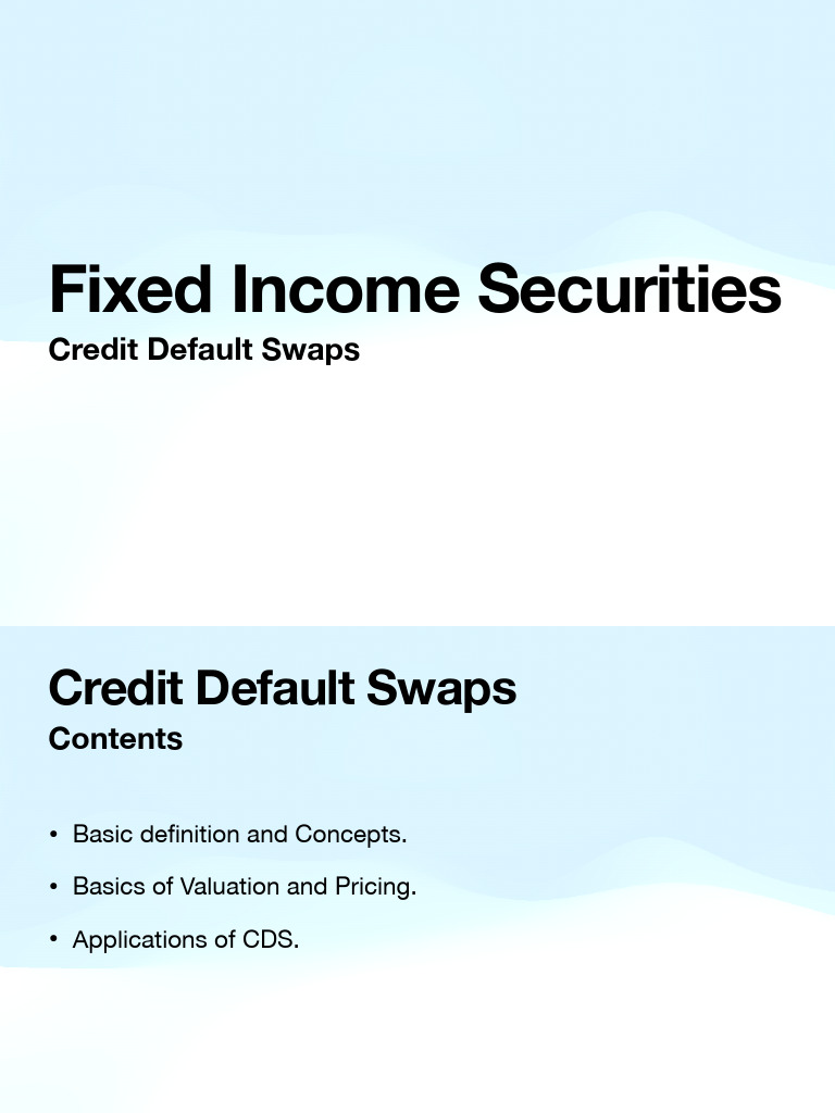 Chapter 7 - Credit Default Swaps | PDF