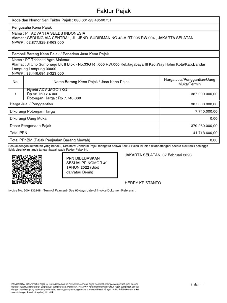 Faktur Pajak 15 | PDF