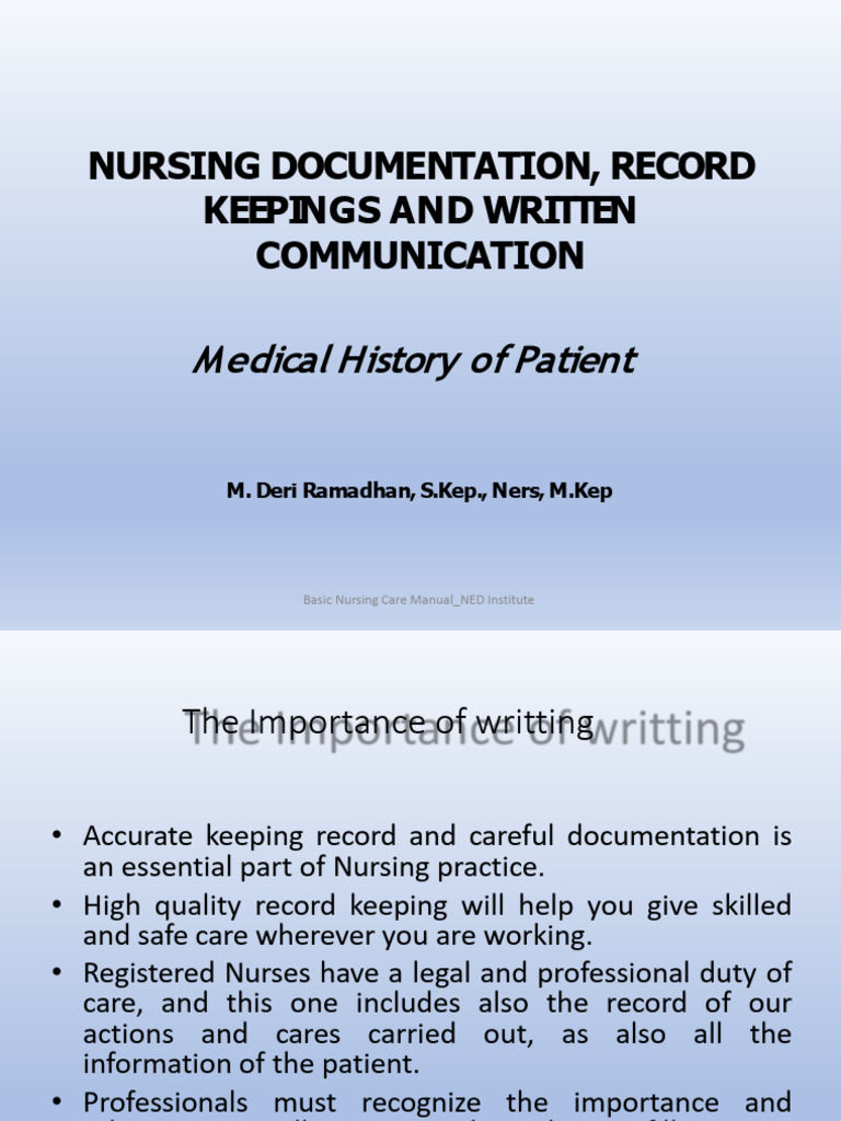 Nursing Documentation, Record Keepings and Written Communication | PDF | Intravenous Therapy ...