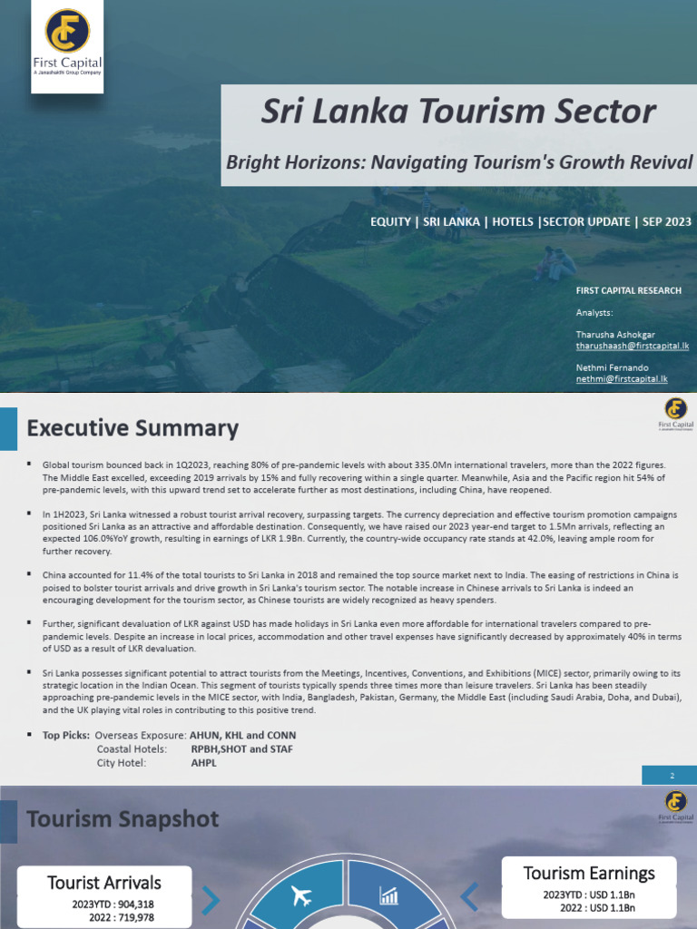 Tourism Sector Update Sep 2023 | PDF | Cost Of Living | Tourism