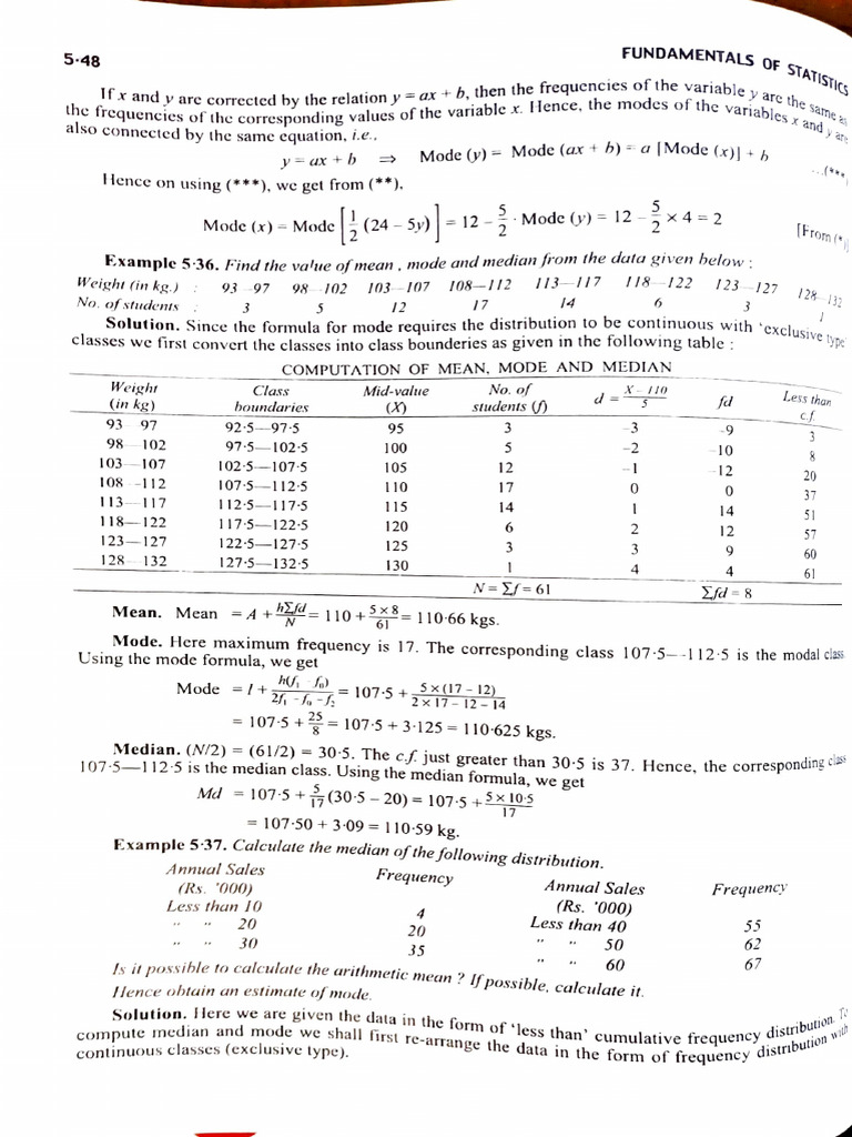 Fundamentals of Statistics 1 | PDF | Mode (Statistics) | Elementary Mathematics