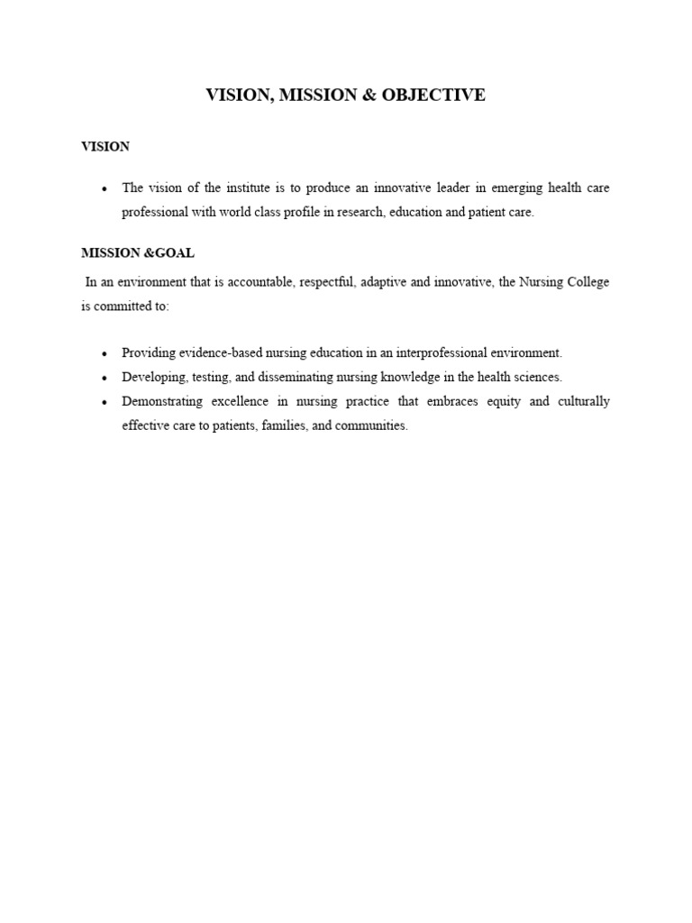 VISION of Nursing | PDF | Nursing | Health Care