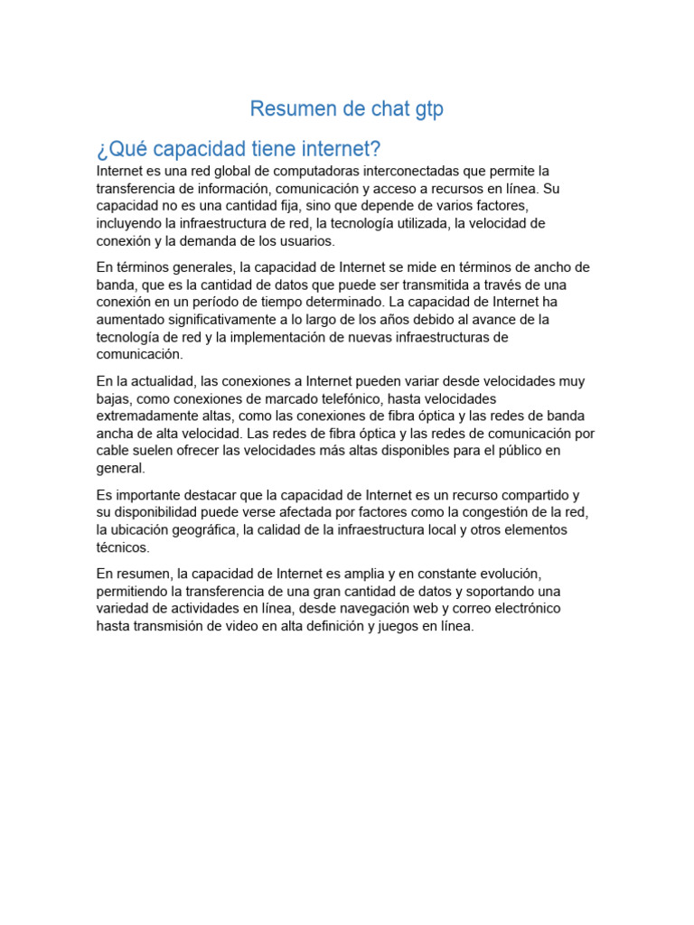 Resumen de Chat GTP | PDF | Tecnología