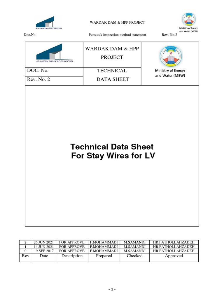 Technical Data Sheet For StayWire -D1 | PDF