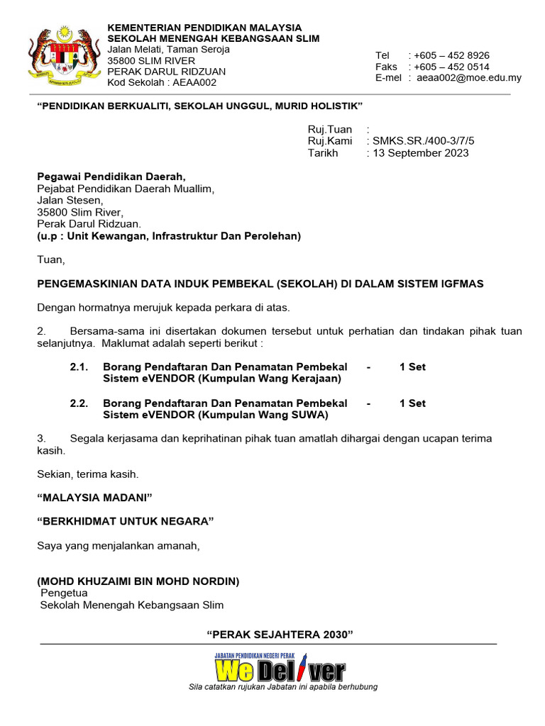FORMAT SURAT (iGFMAS | PDF
