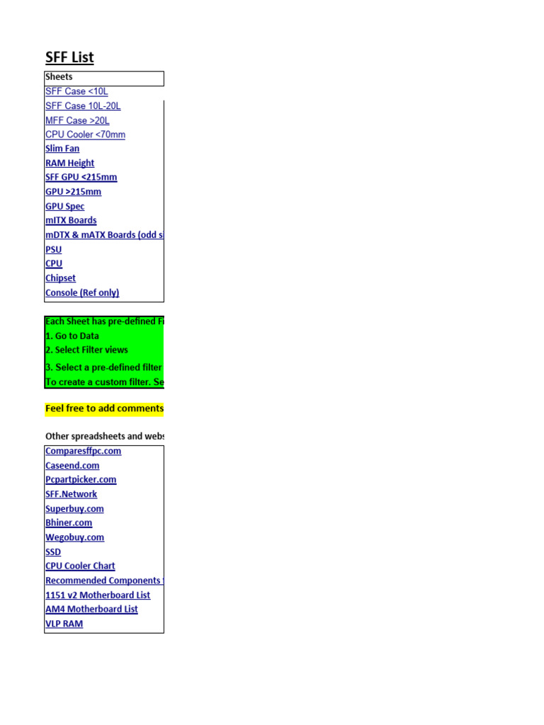SFF Master List | PDF | Office Equipment | X86 Architecture