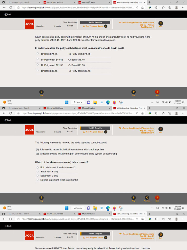 Acca Test 1 Purchases Pdf
