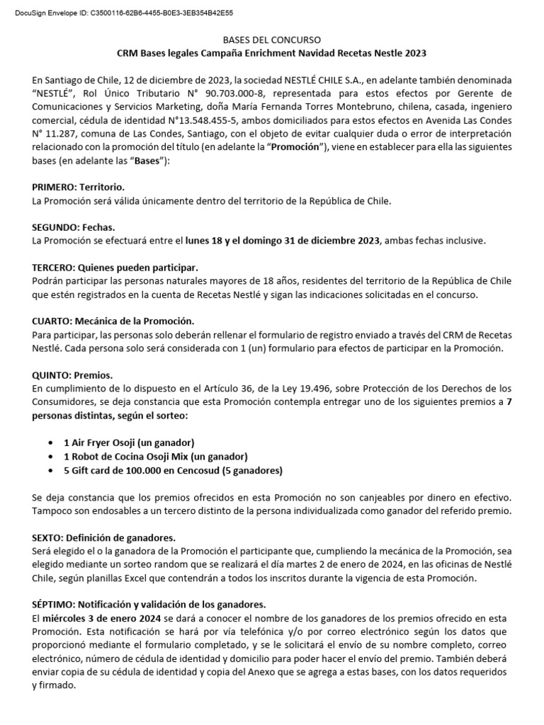 CRM Bases Legales Campana Enrichment Navidad Recetas Nestle 2023 ... CRM Bases Legales Campana Enrichment Navidad Recetas Nestle 2023 ...