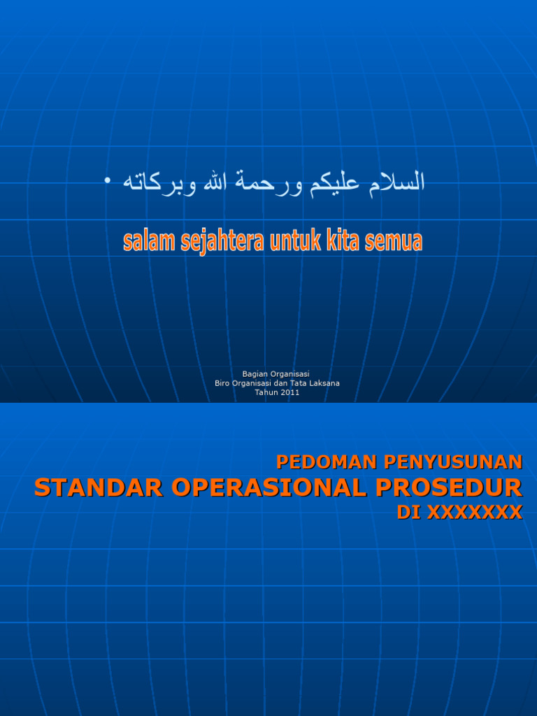 Pedoman SOP Kementerian Agama 2011 | PDF