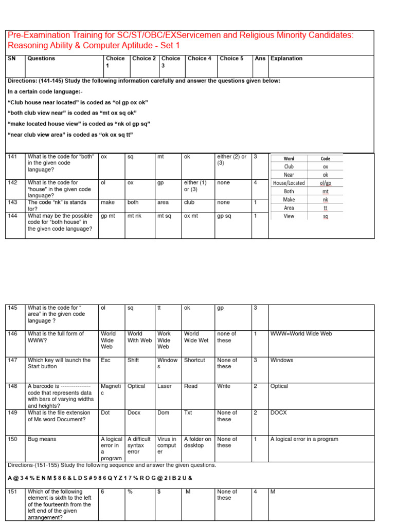 Part 3 Reasoning Set 1 Pdf Pdf Computing