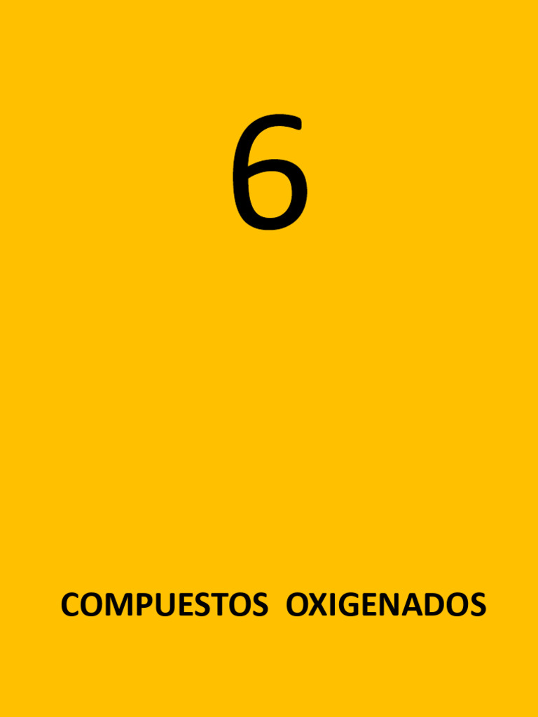 Clasificación de Compuestos Oxigenados | PDF