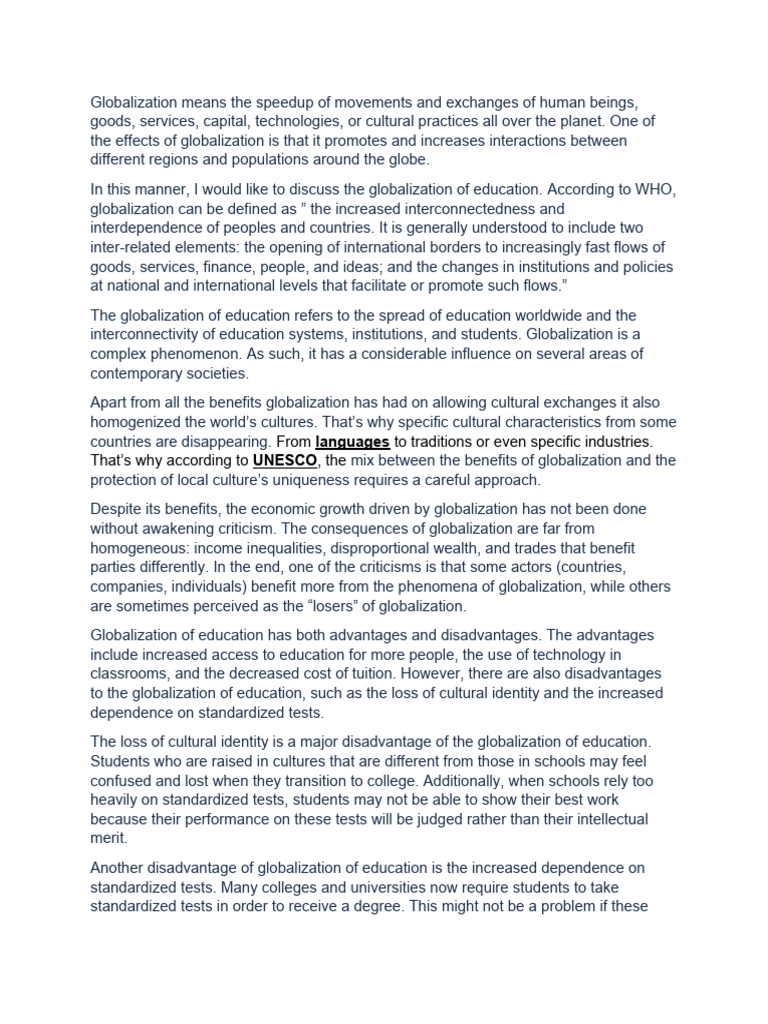 Globalization 1 | PDF