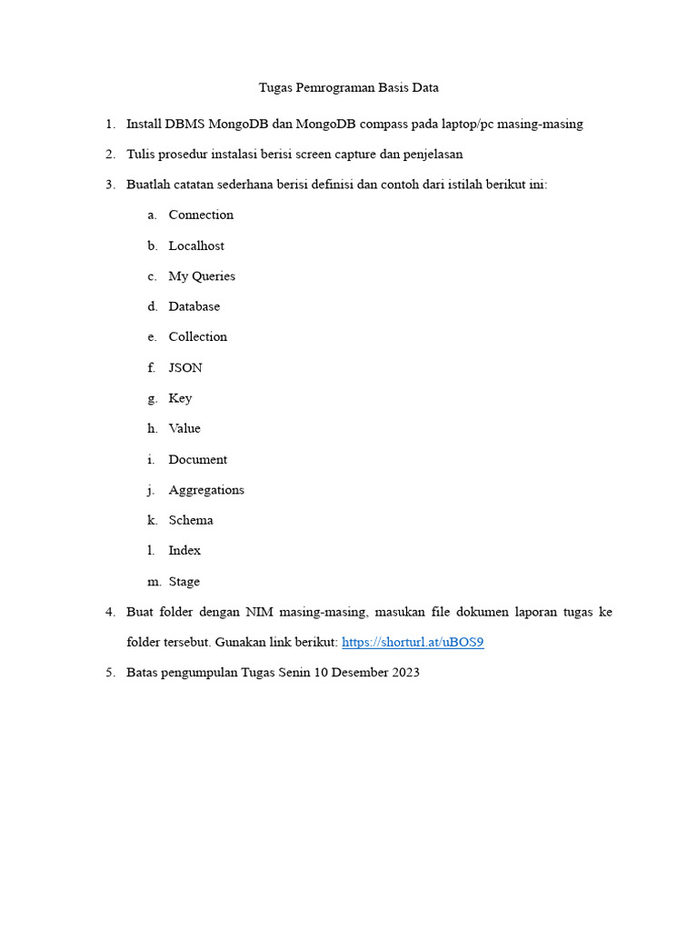 Tugas Pemrograman Basis Data | PDF