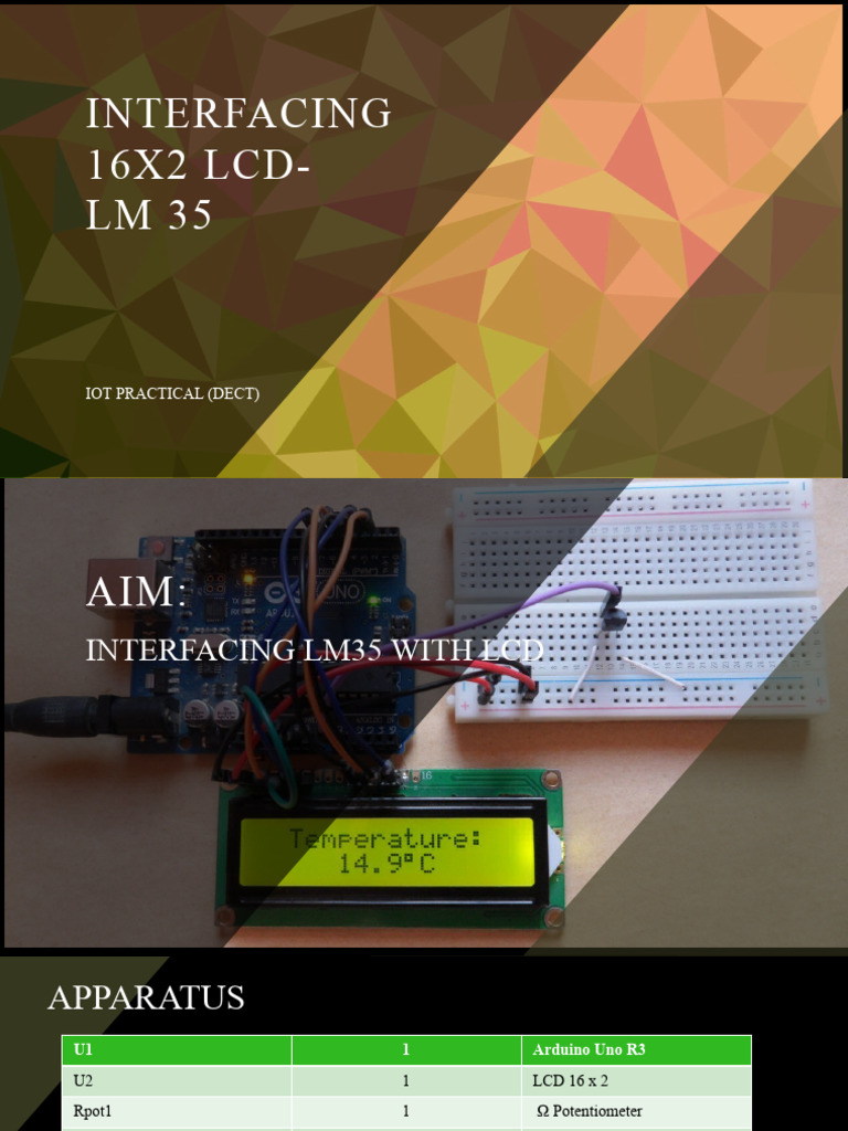 LM35 LCD | PDF | Arduino | Fahrenheit