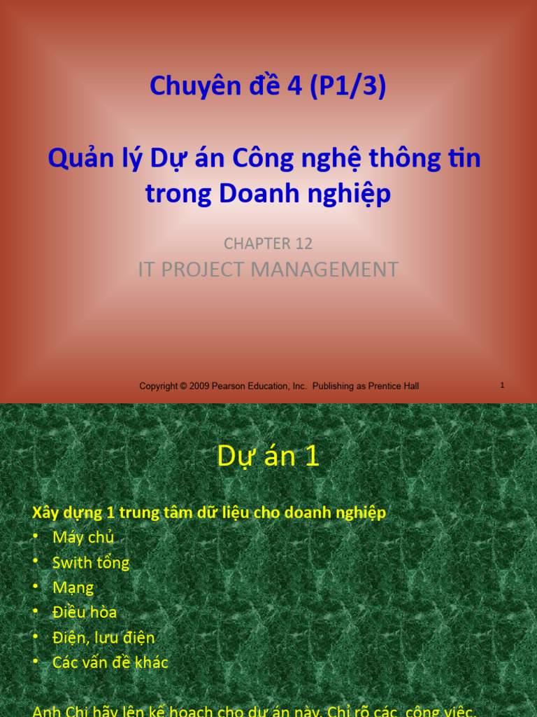 Chuyen de 4 - P1 - Quan Tri Du An CNTT | PDF