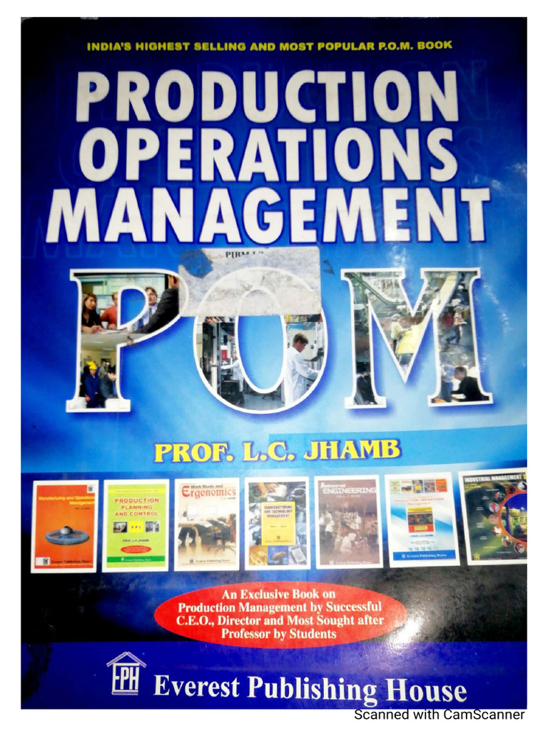 Production Operation Mgt. (Prof. LC Jhamb) | PDF