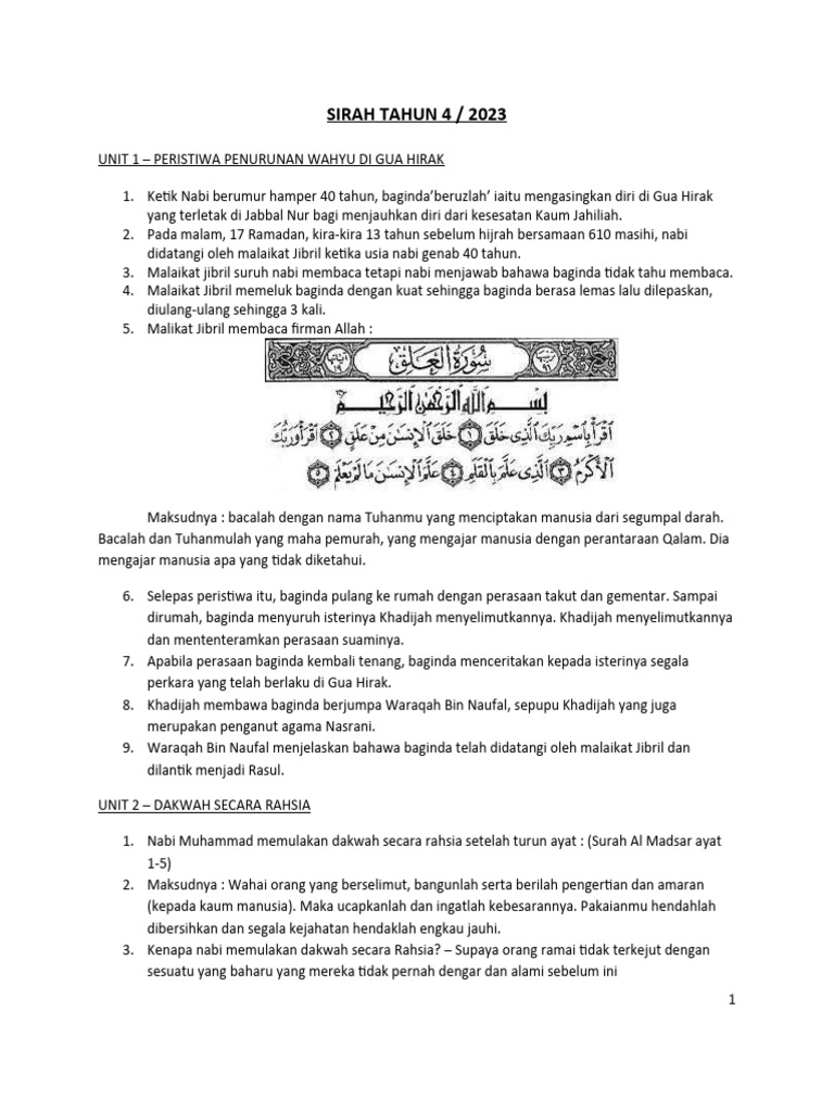 Sirah Tahun 4 | PDF