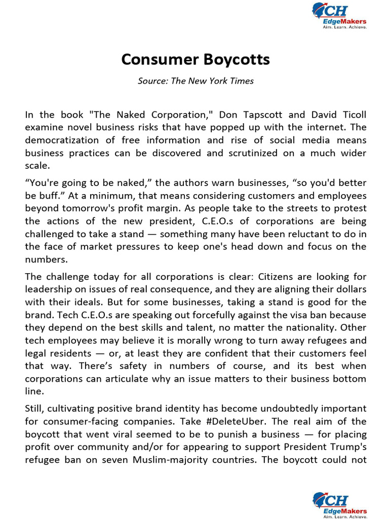 Article (21 12 23) | PDF | Brand | Boycott