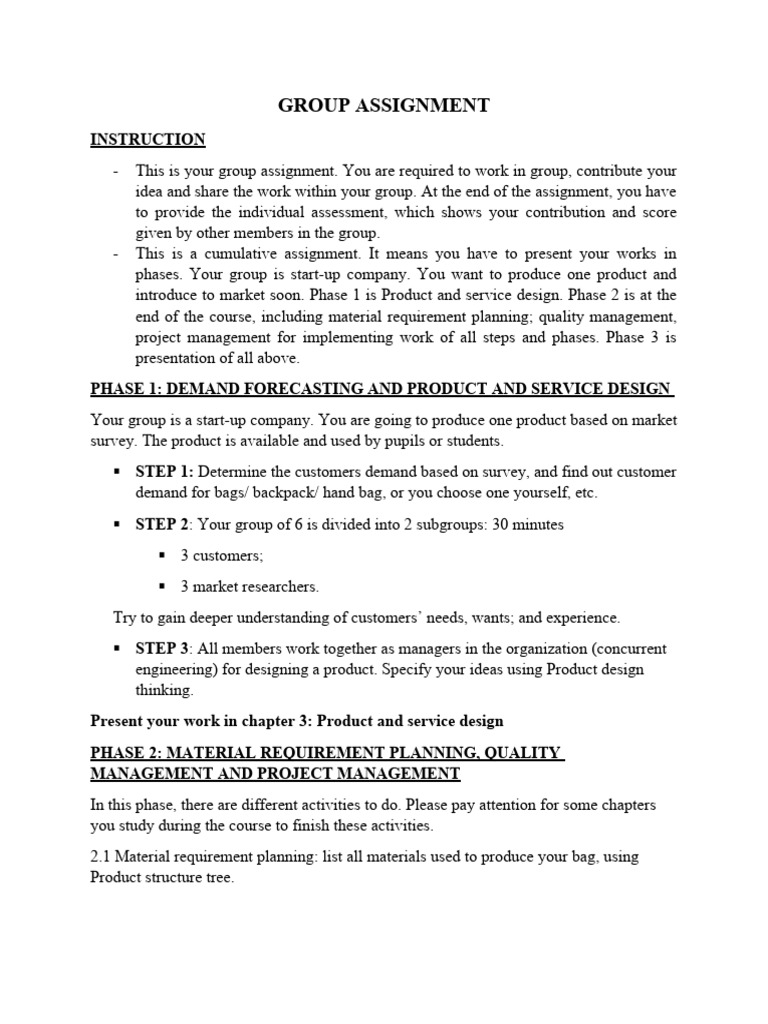 Group Assignment Qtr301e Principles of MGT and Operations | PDF ...