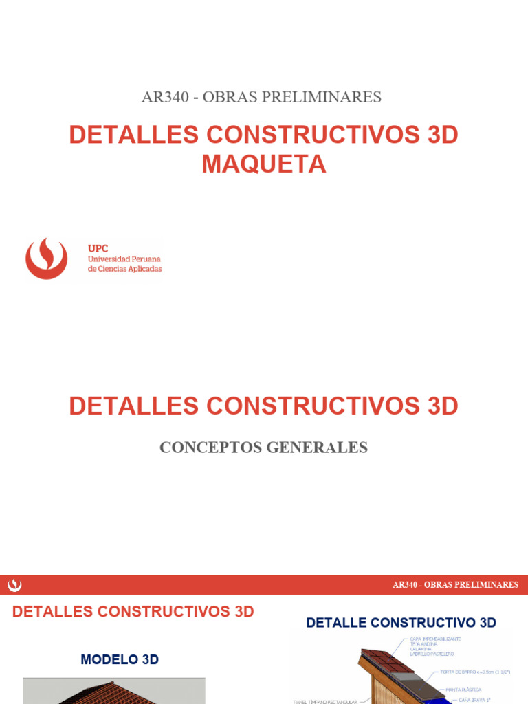 S9B - Teoría de Detalles Constructivos 3D-Maqueta | PDF