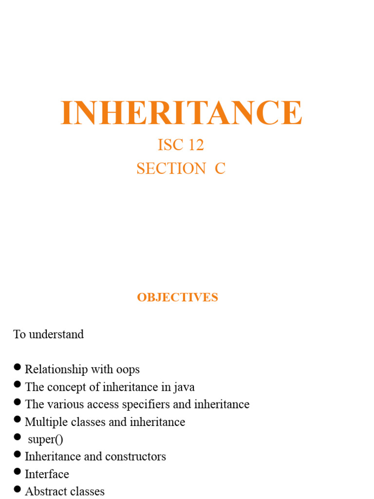23 24 LP 21 ISC12 C12 Inheritance, Interface&polymorphism | PDF ...