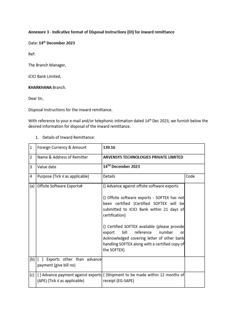 Annexure 3 - Disposal Instructions Revised | PDF