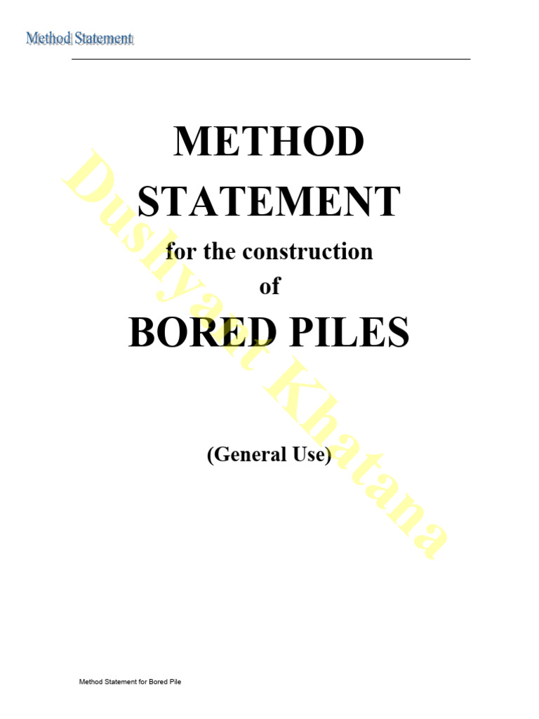 Piling Work | PDF
