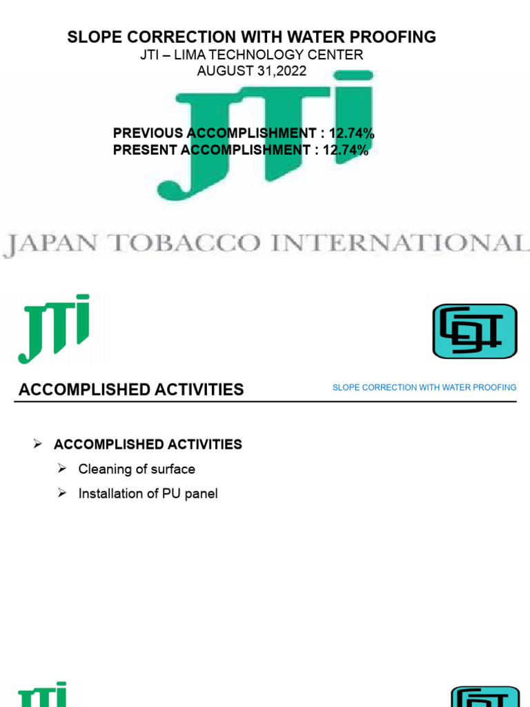Slope Correction With Water Proofing | PDF