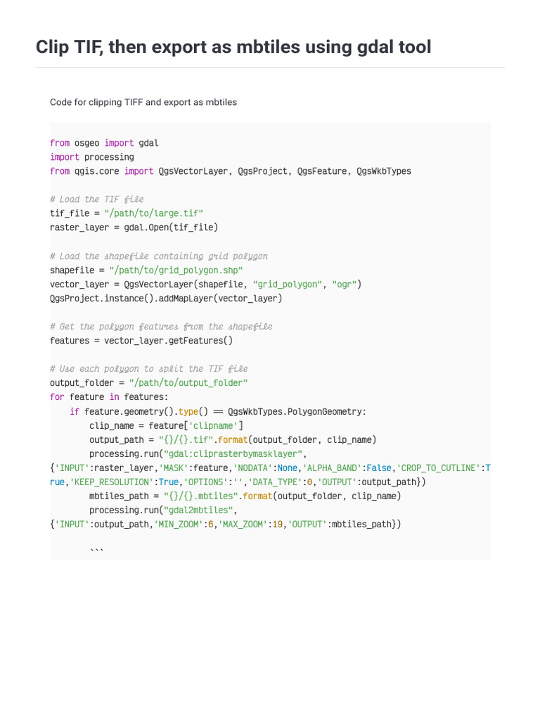 Clip TIF, Then Export As Mbtiles Using Gdal Tool | PDF