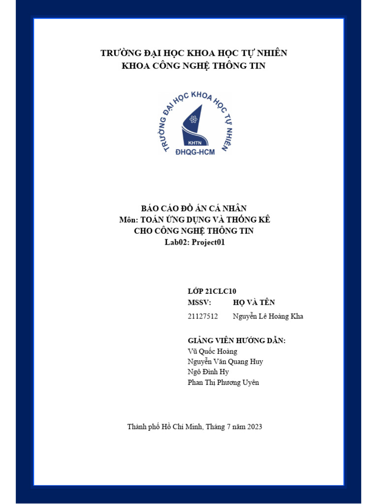 HCMUS-Toán NG D NG-Đ Án 1 | PDF