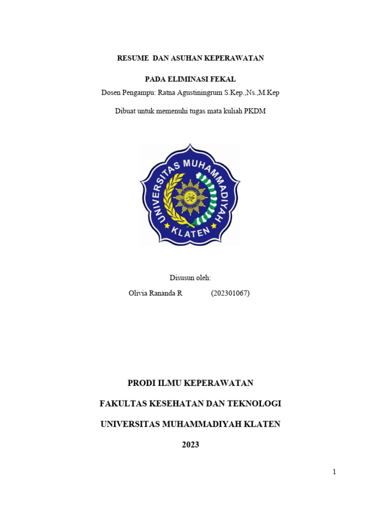 Asuhan Keperawatan Eliminasi Fekal | PDF