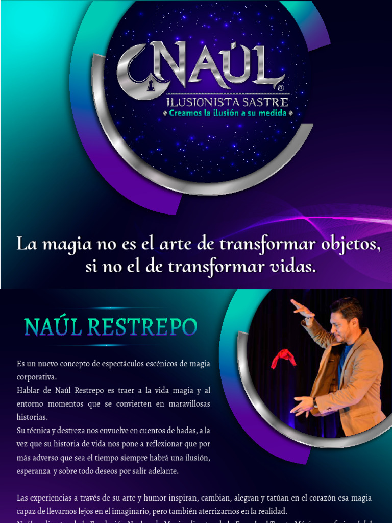 Portafolio Naúl Ilusionista 2023 | PDF | Magia (Ilusion) | Las emociones