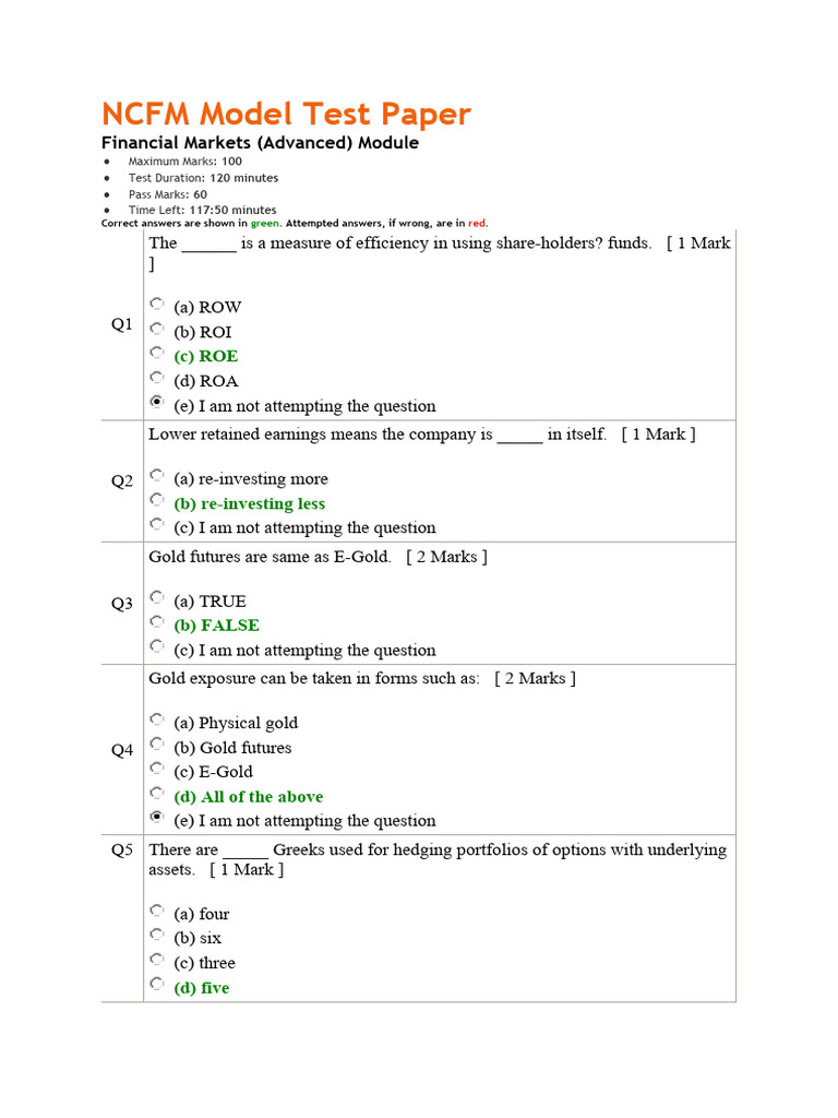Nse Extra QUESTIONS ONLINE | PDF
