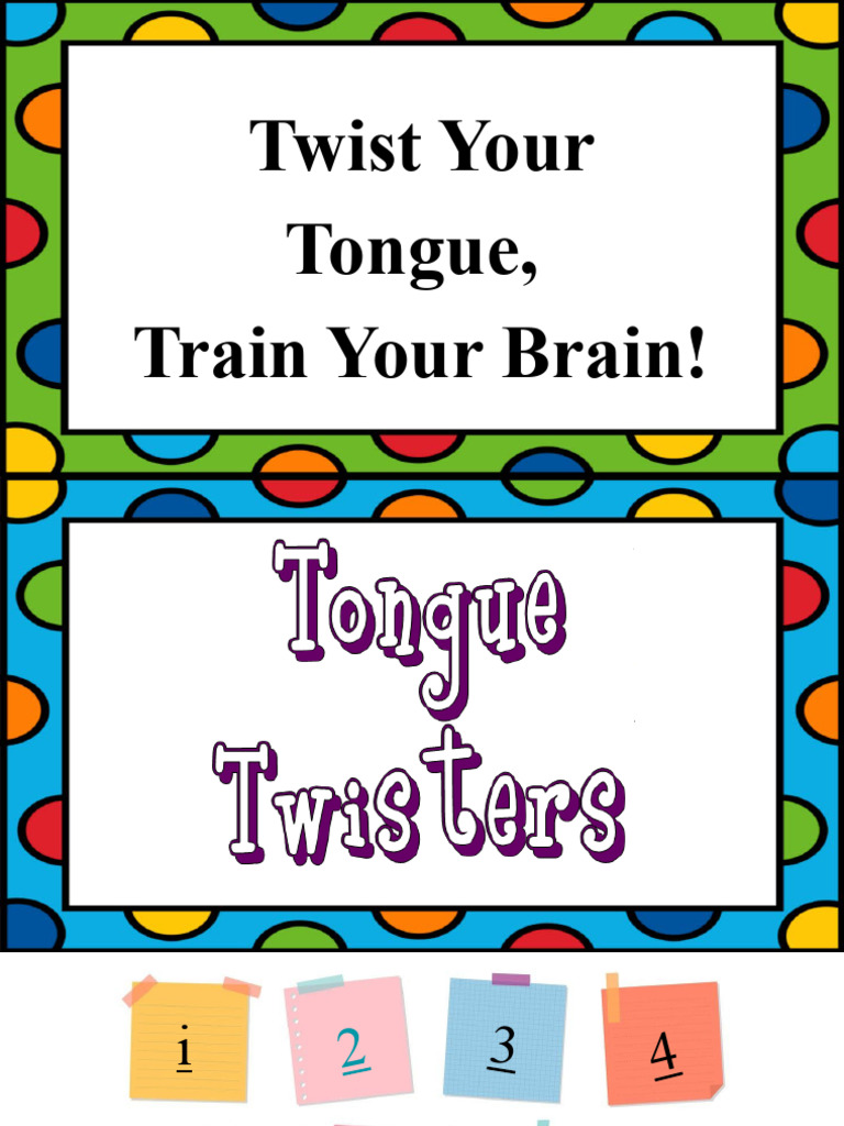 Tongue Twisters - Riddles Activity | PDF