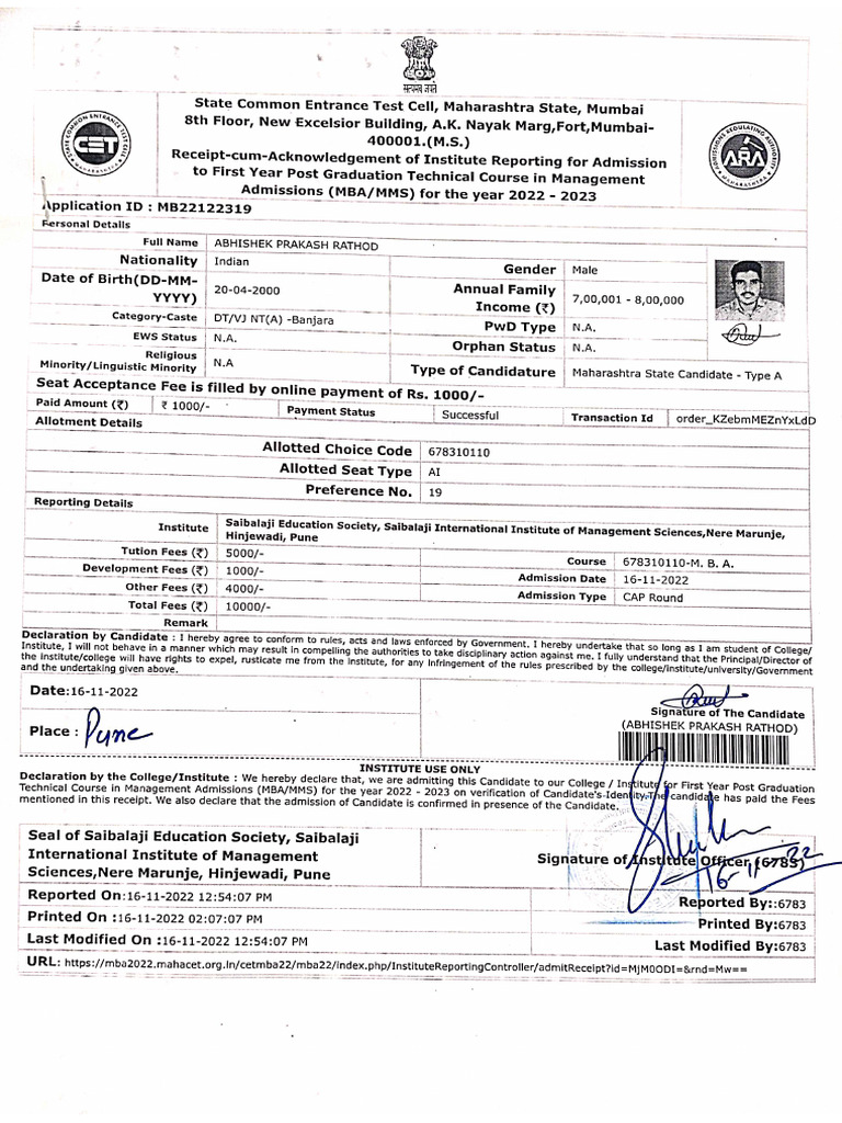 Confirmation Letter | PDF