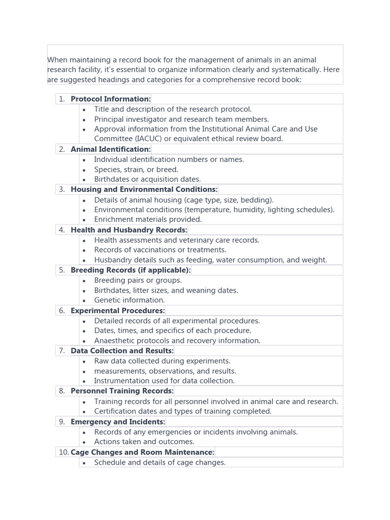 Animal Research Lab | PDF