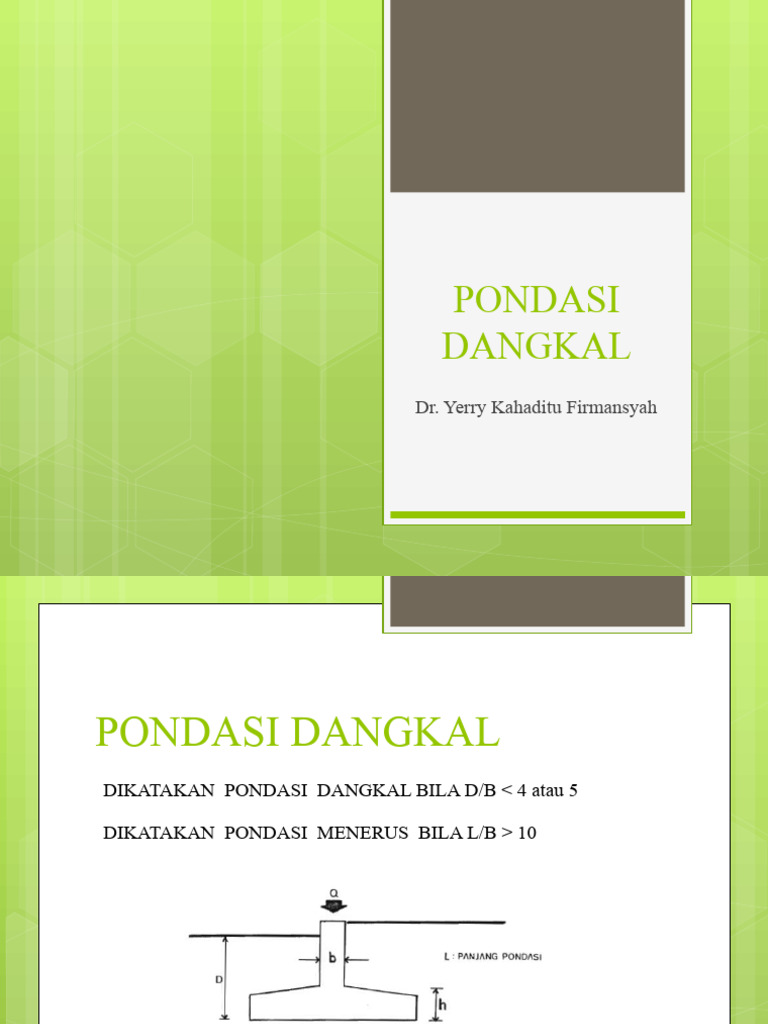 Pondasi Dangkal (Daya Dukung) | PDF