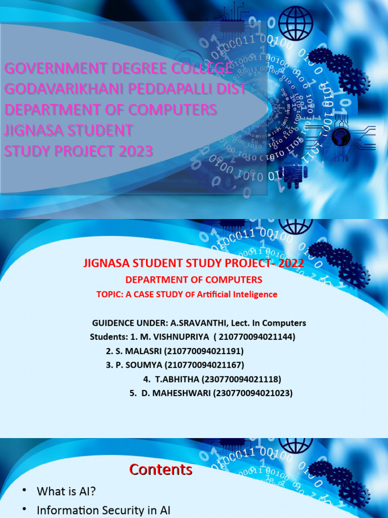 Jignasa 2023 Student Study Project | PDF | Artificial Intelligence | Intelligence (AI) & Semantics