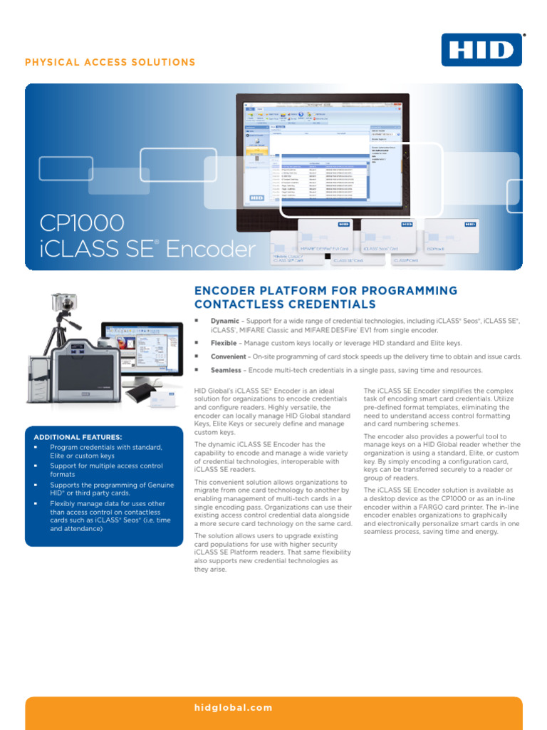 Iclass Se Encoder cp1000 Ds en - 14 | PDF | Access Control | Computer Architecture