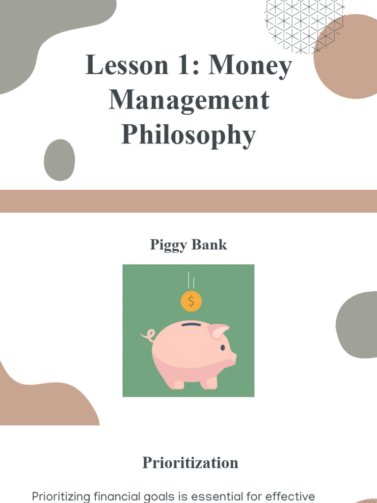 Key Principles of Money Management | PDF
