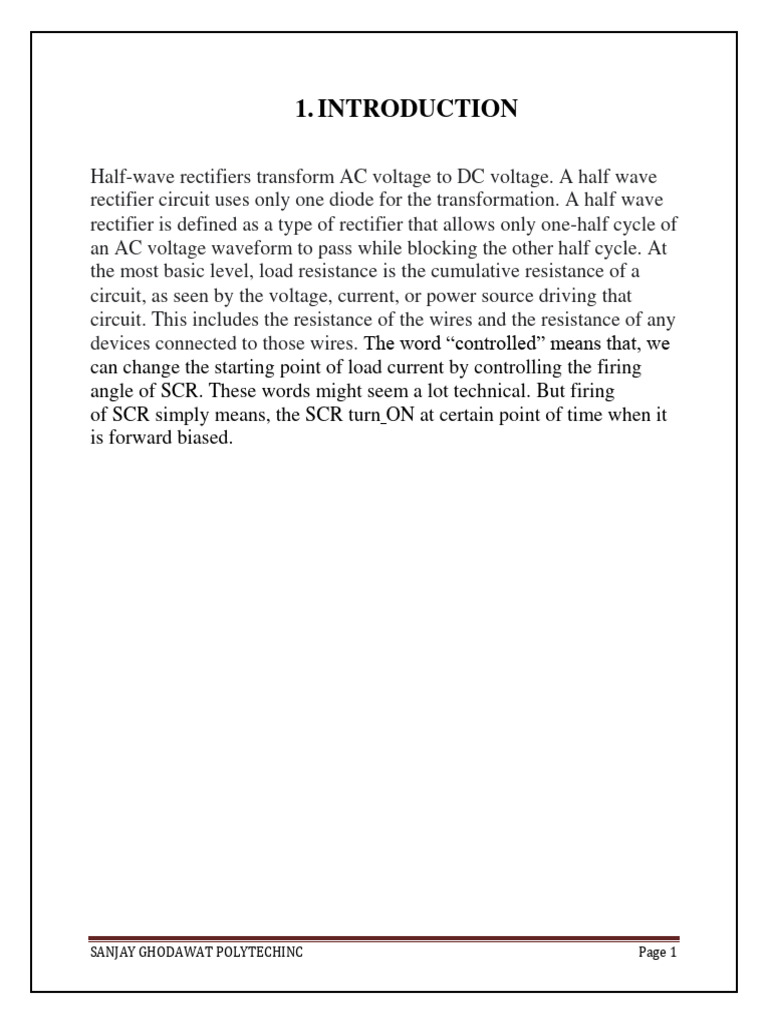 Bpe Micro Project | Download Free PDF | Rectifier | Electricity