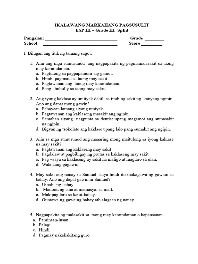 Second Periodical TEST 2022 23 | PDF