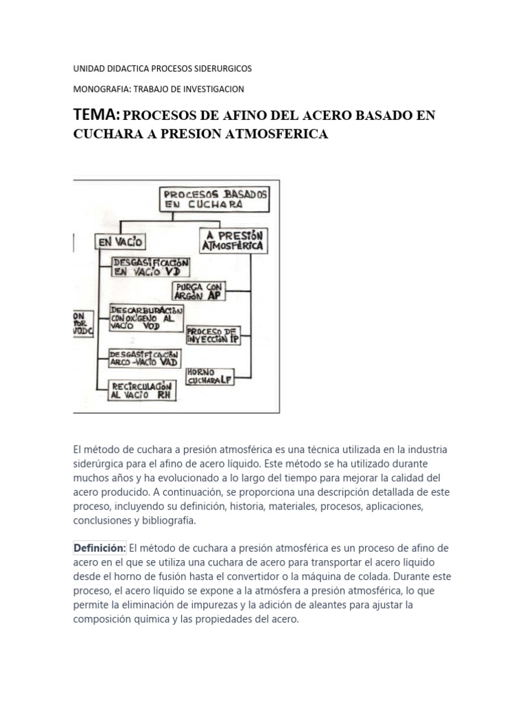 Tarea Afino Del Acero | PDF | Acero | Materiales de construcción