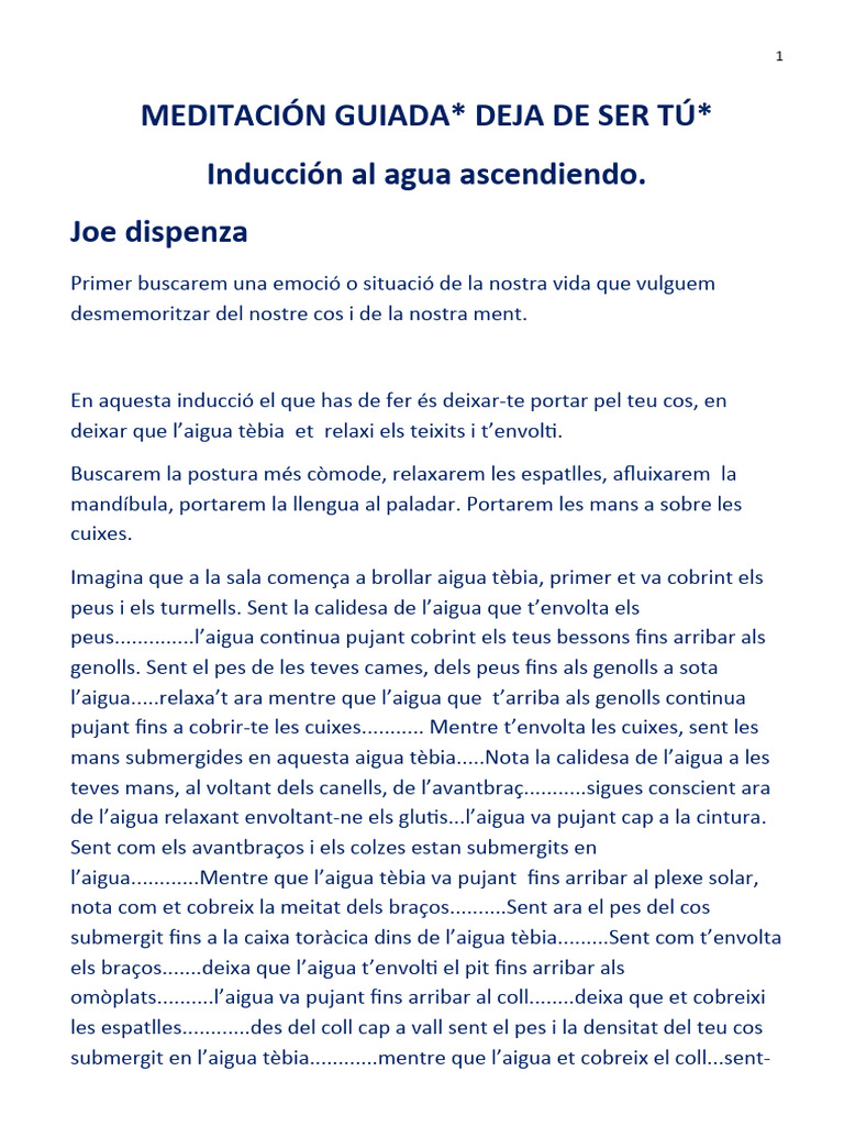 Deja De Ser Tu Joe Dispenza Pdf