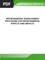 SOP For Environmental Aspects and Impacts Assessment (EAIA) (IMS-SOP-A ...
