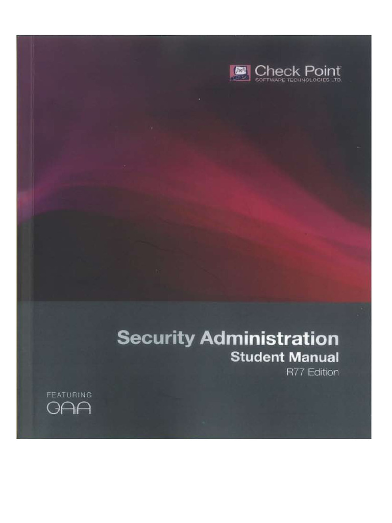 Check Point Security Administration Student Manual R77.30 | PDF