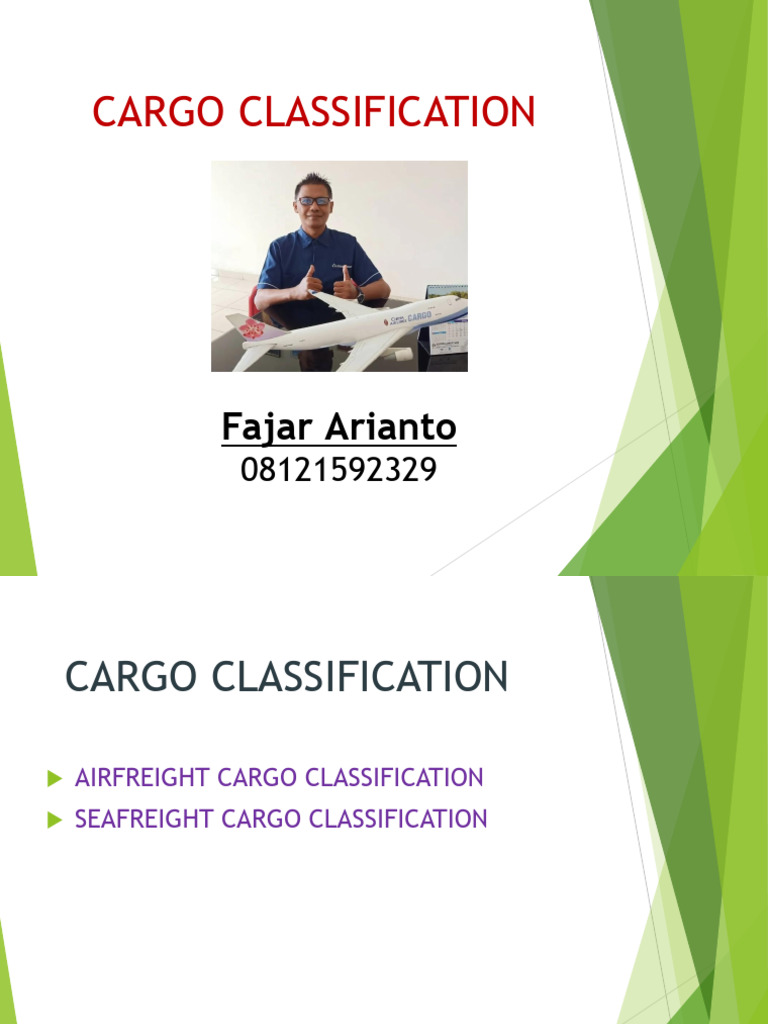 Cargo Classification | PDF
