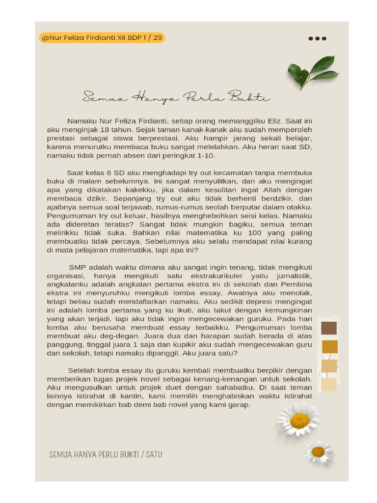 Autobiografi Eliz | PDF